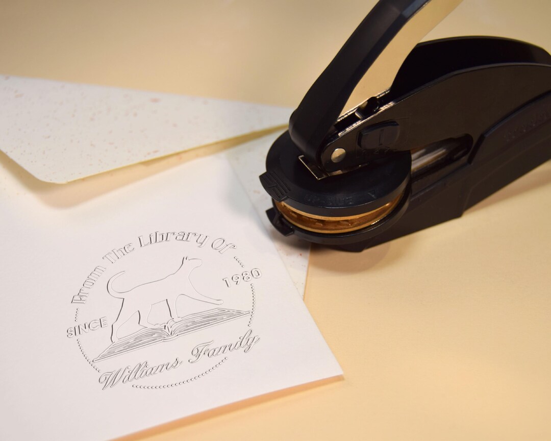 Personalized Ex Libris Book Embosser | Book Lover Gifts | Custom From ...
