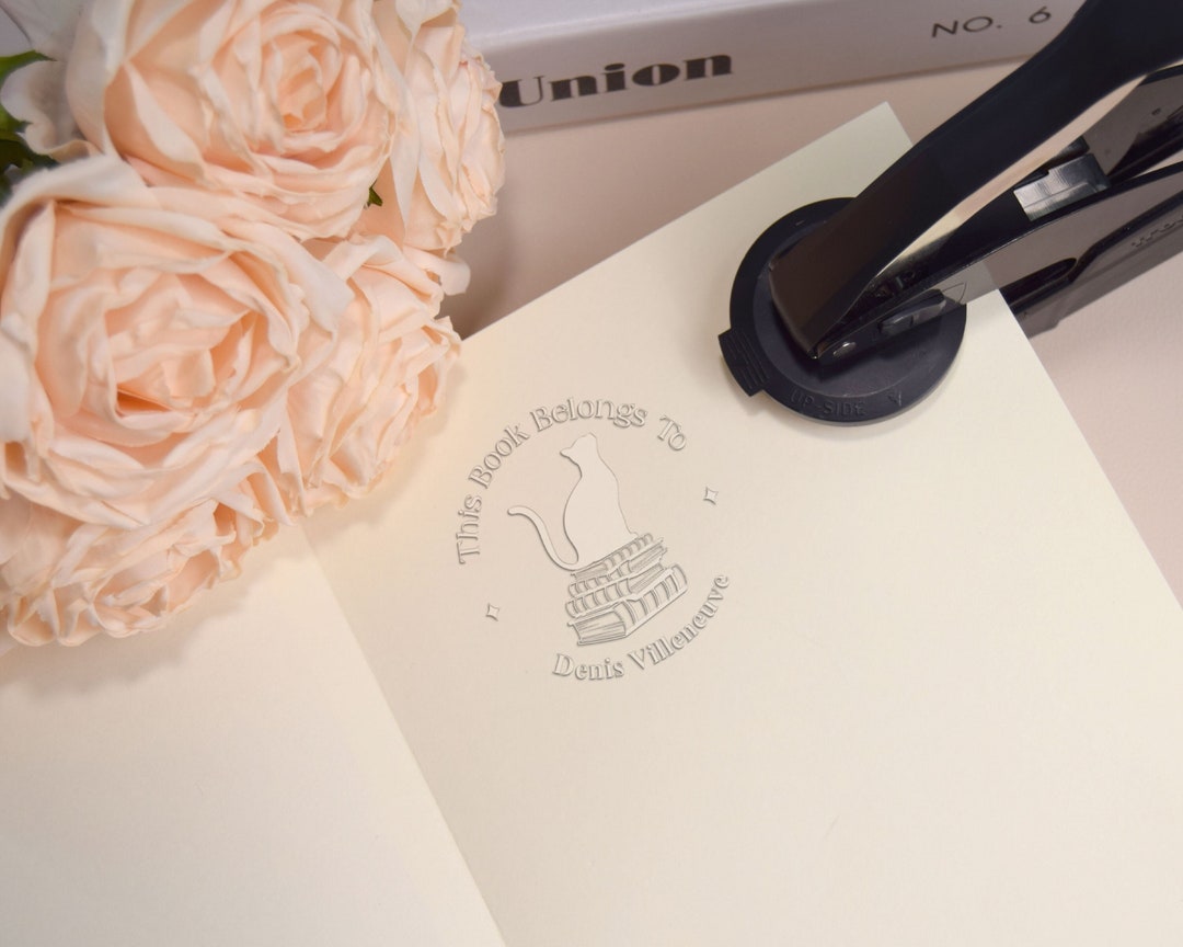Personalized Book Embosser: Custom Library Stamp - Etsy