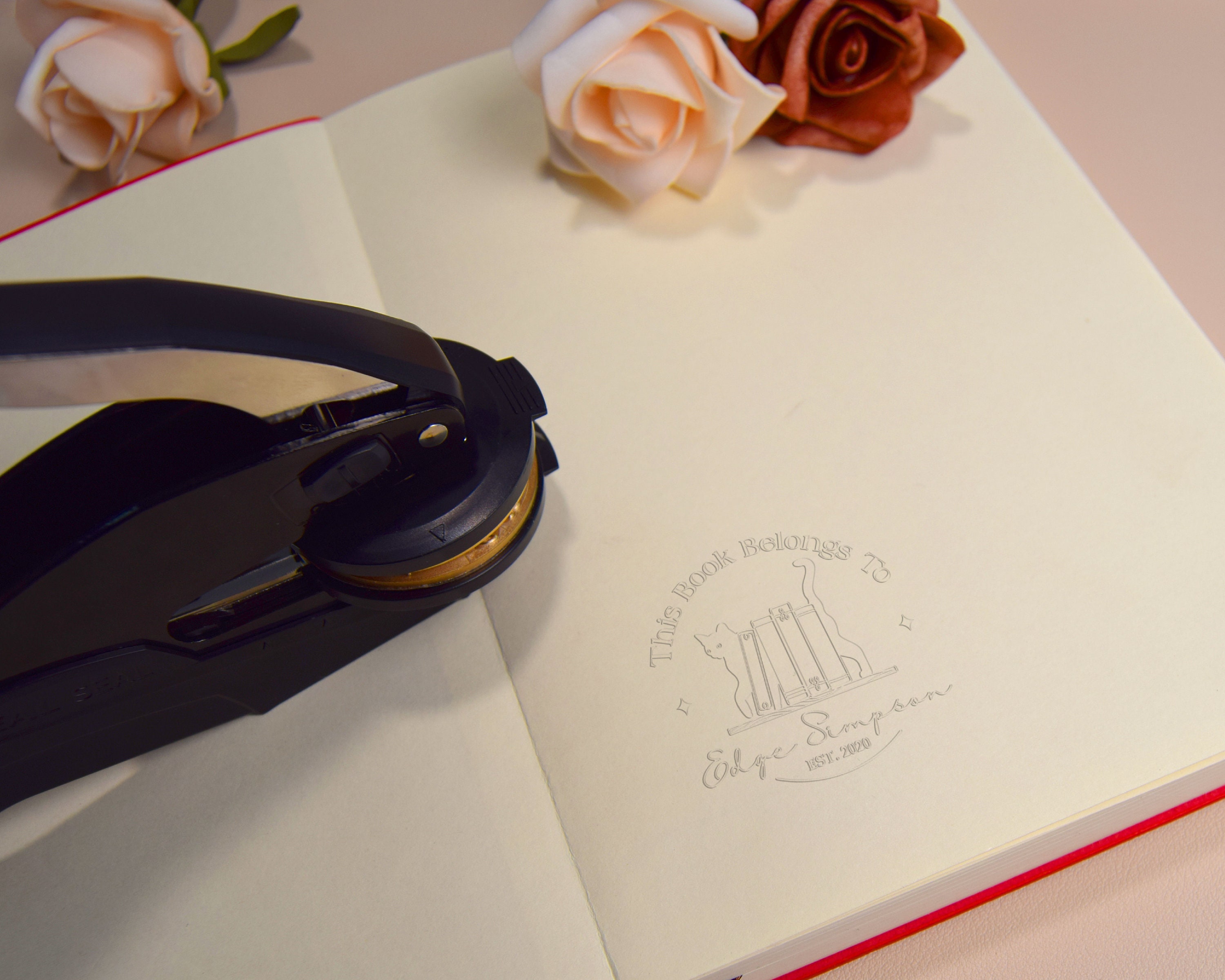 Personalized Book Embosser Custom Book Embosser Stamp Book Embosser ...