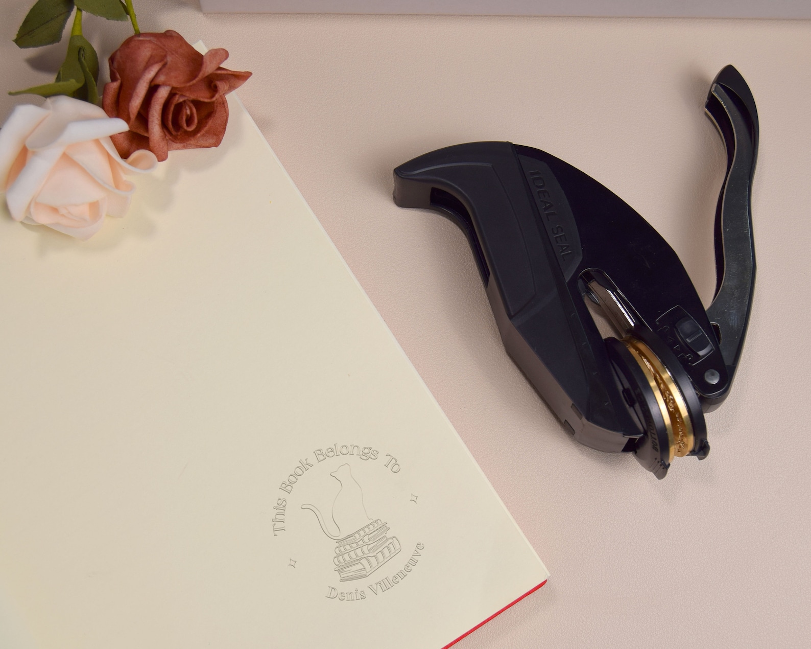 Personalized Book Embosser: Custom Library Initial Stamp - Etsy