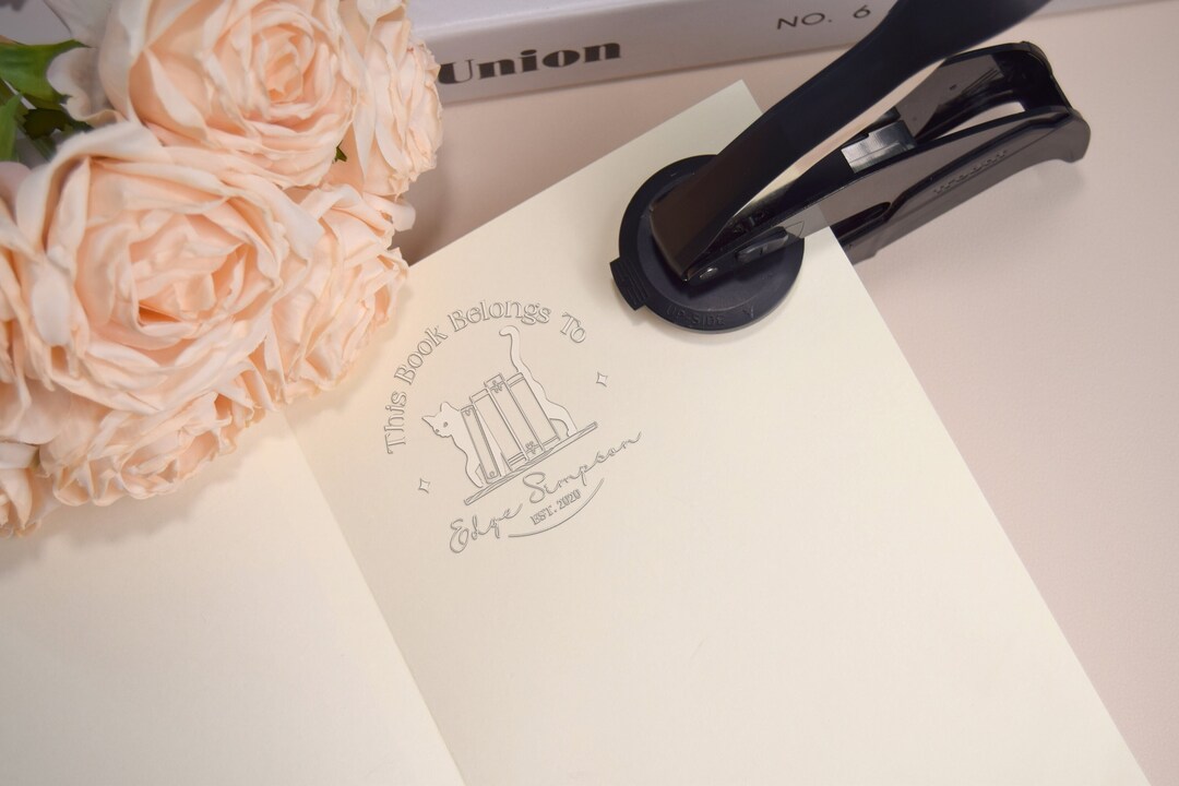 Personalized Book Embosser | Custom Book Embosser Stamp | Book Embosser ...