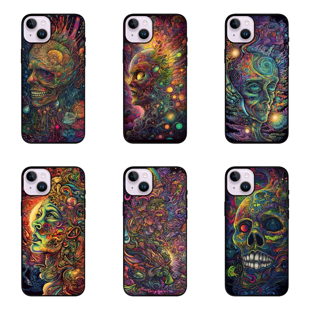Colorful Trippy Art Phone Case for iPhone & Samsung Perfect Gift for ...
