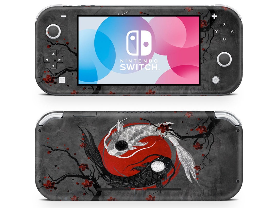 Yin Yang Rose Koi Nintendo Switch Lite Skin, Dark Oriental Rose ...