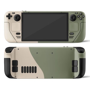 Two Tone Wild Sage Creme Steam Deck Skin, Biege Green Color Blocking ...