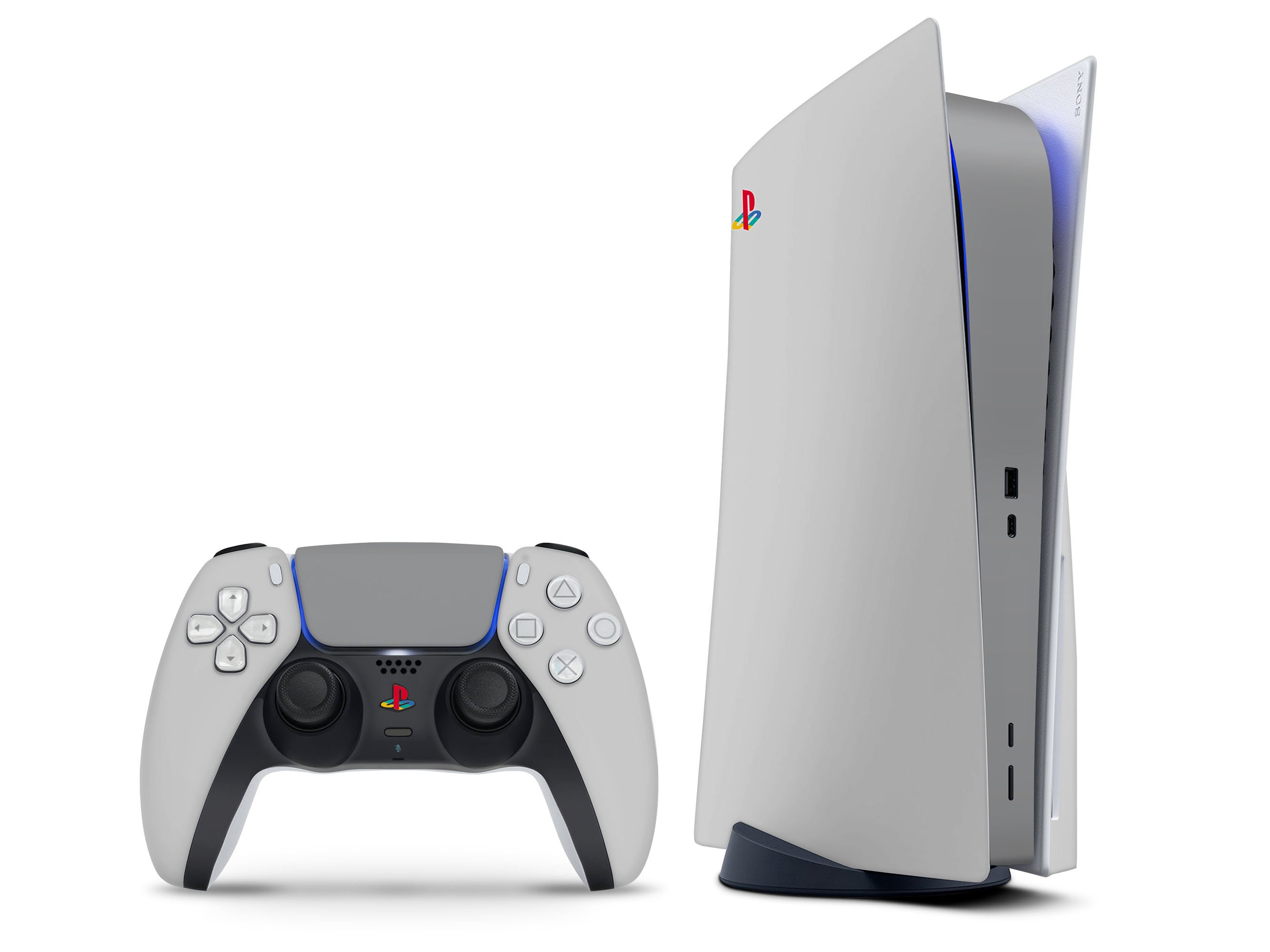 Grey Retro Playstation PS5 Slim Skin Limited Edition Classic Dark Grey Retro PS1 PS5 Skin Pastel PS5 Pro Faceplate Skin Controller Wrap Etsy