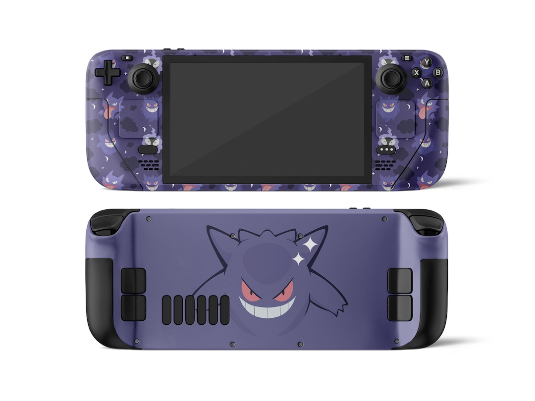 Pokemon Gengar Evolution Steam Deck Skin, Minimalist Purple Ghost ...
