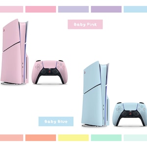 Signature Pastel Series PS5 Slim Skin, Custom Pastel PS5 Skin Pink ...