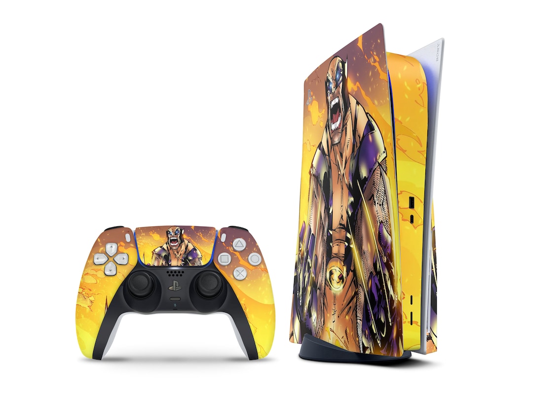 Wolverine Claws PS5 Skin, Yellow Cartoon X Men Wolverine PS5 Slim Skin ...
