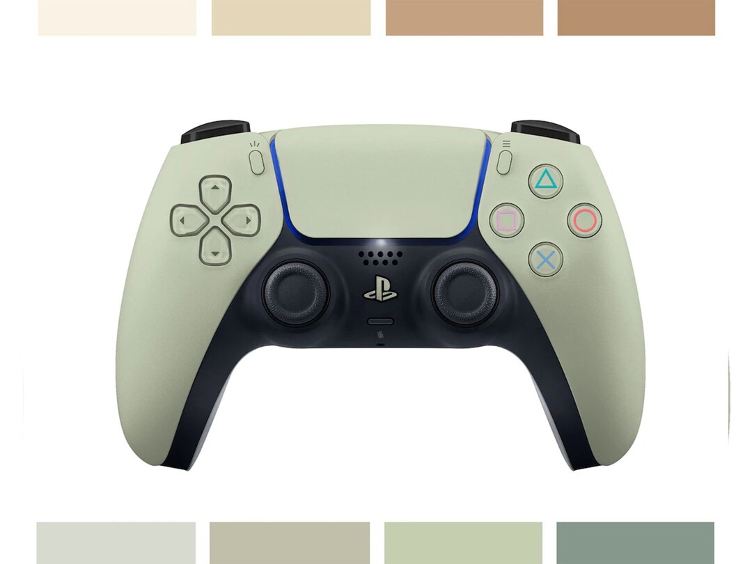 Natural Series PS5 Controller Skin, Neutral Beige Green Pastel, Creme ...