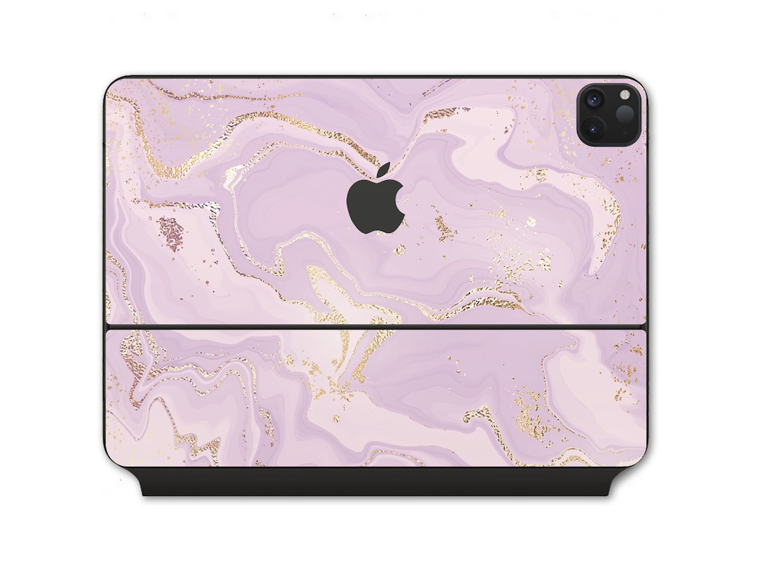 Ethereal Lavender Marble iPad Magic Keyboard Skin, Purple Gold Marble ...
