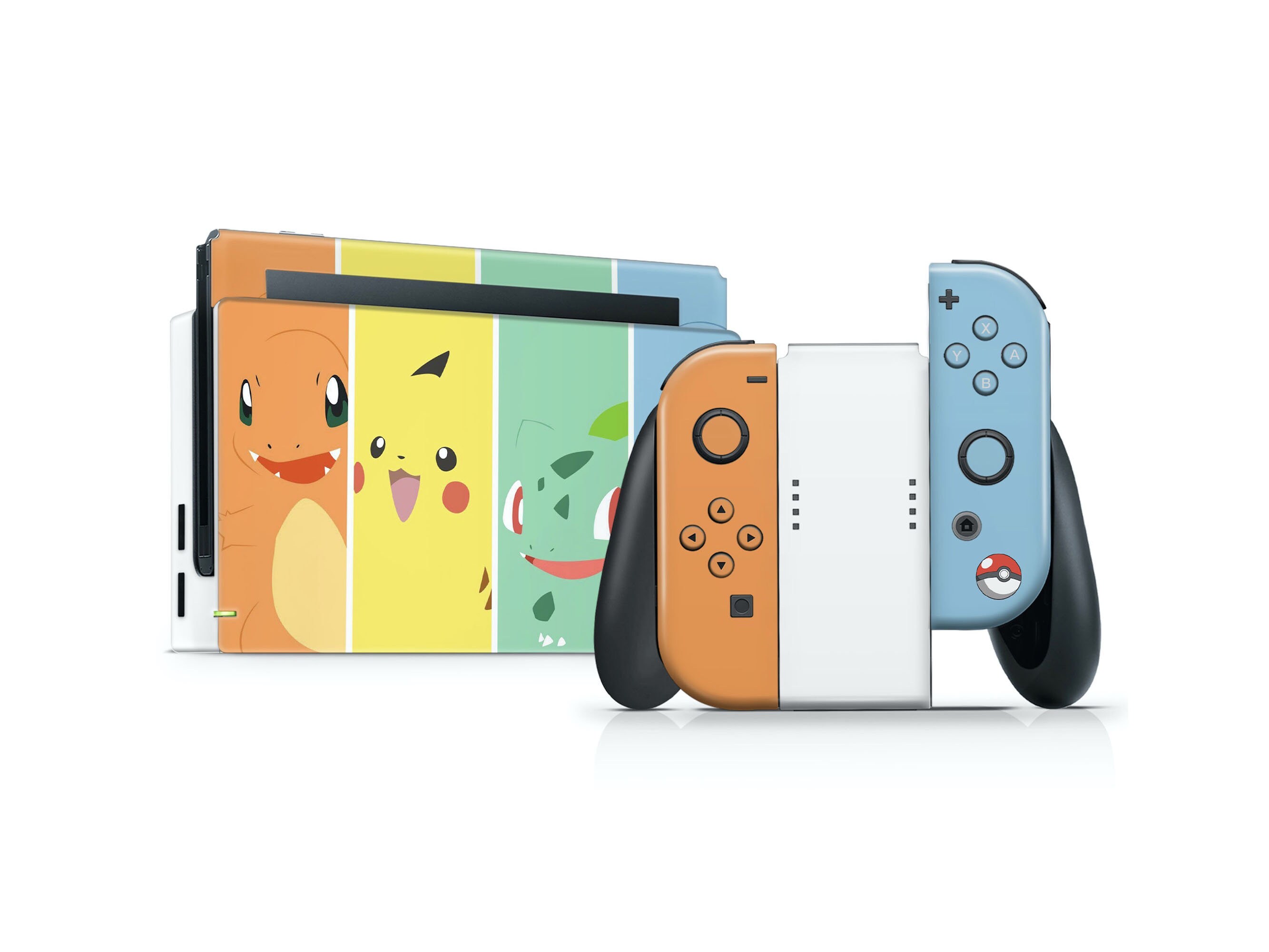 Pokemon Starter Nintendo Switch Skin Pikachu Charmander - Etsy