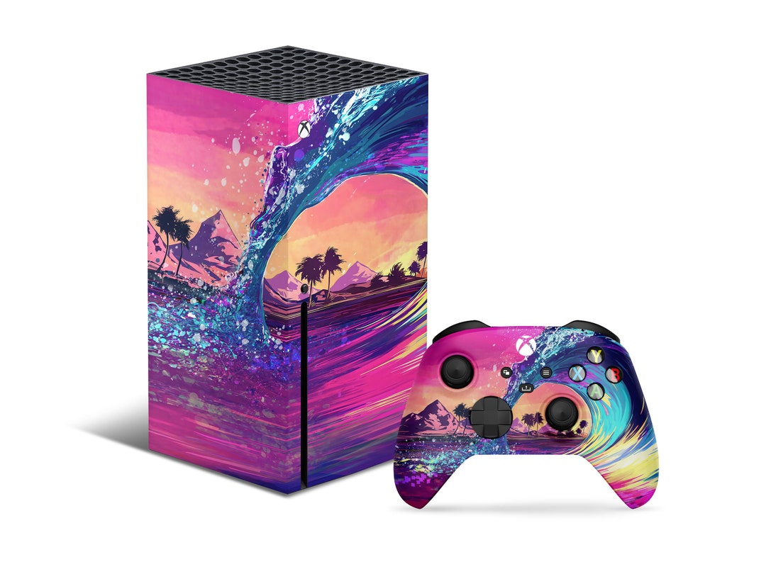 Retrowave Synthwave Xbox Series X Skin, Neon Surfers Paradise Xbox ...