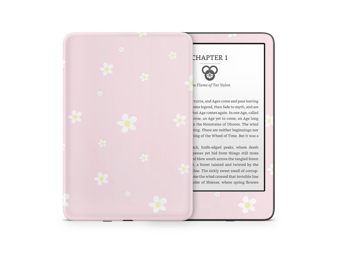 Blush Pink Daisy Kindle Skin, Cute Baby Pink Floral Soft Pastels ...