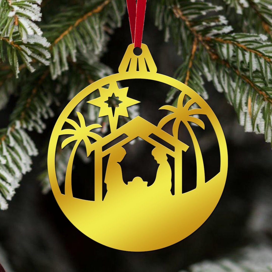 Christ is Born Christmas Ornament, Nativity Ornament, Personalized ...