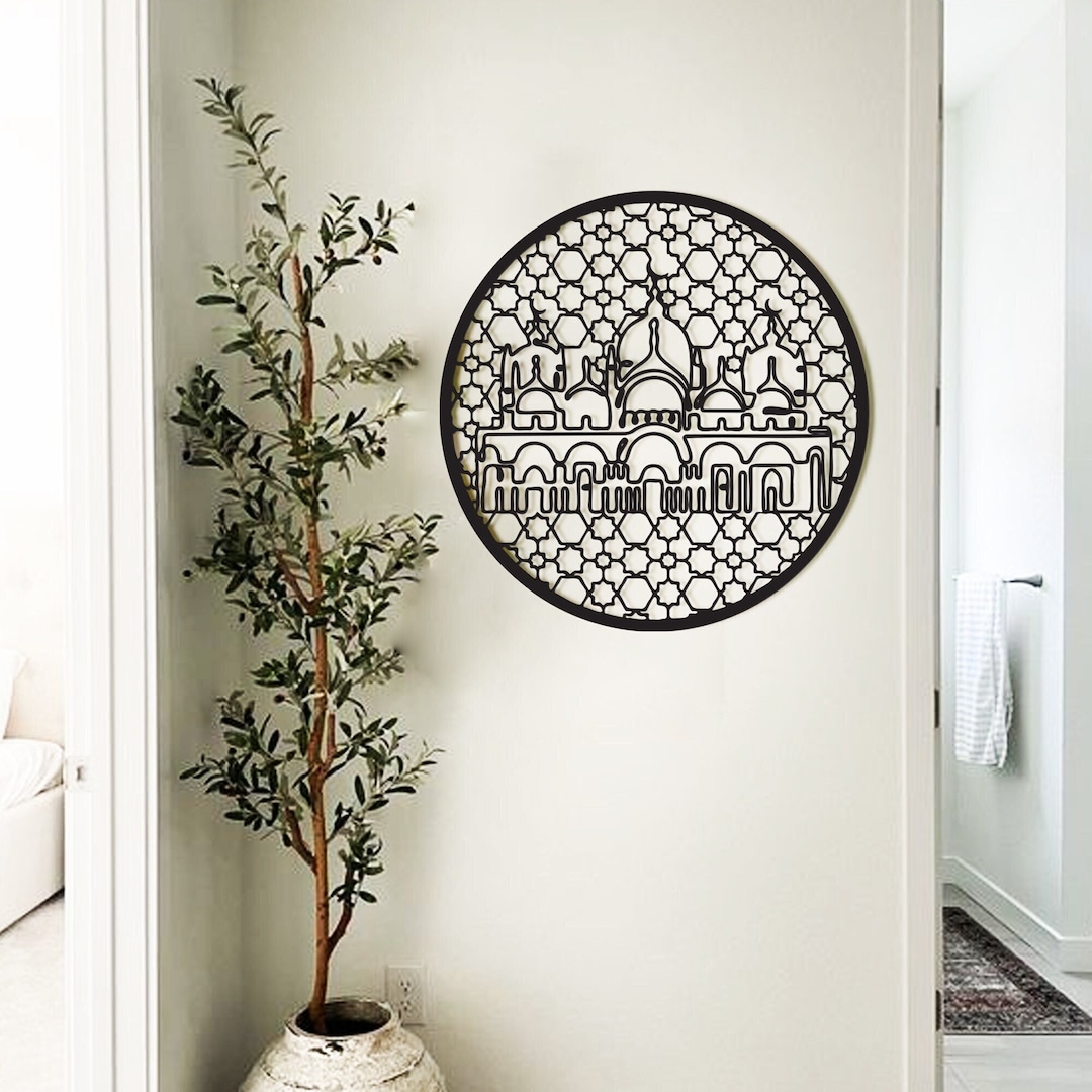 Mosque Islamic Wall Art - Masjid Wall Art - Islamic Wall Line Art ...
