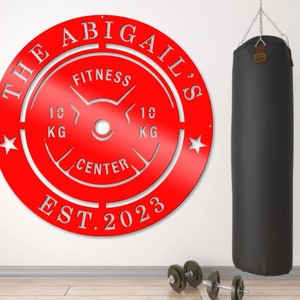 Personalized Cross Fit Gym Sign-gym Weight Plate Monogram-home Gym ...