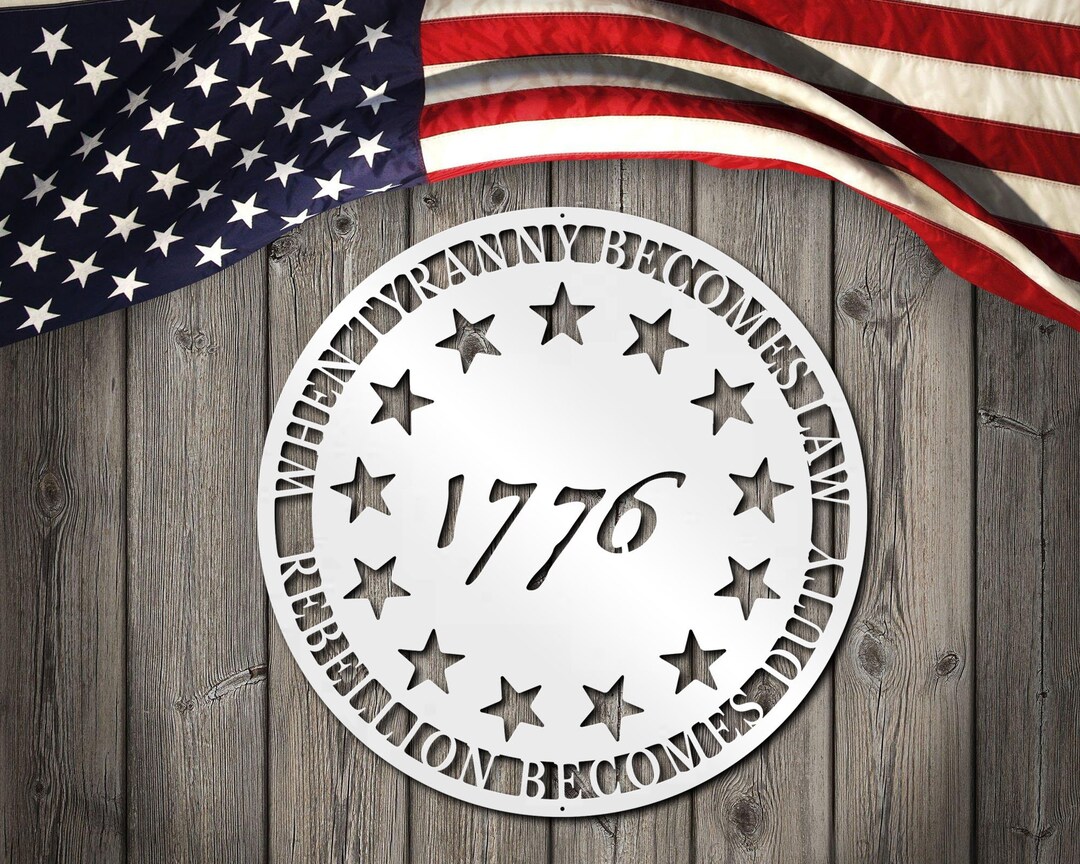 Personalized Patriotic Metal Sign, Patriotic 1776 Wall Art, We the ...