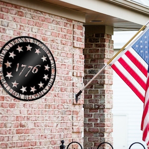 Personalized Patriotic Metal Sign, Patriotic 1776 Wall Art, We the ...
