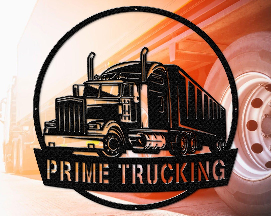 Custom Semi Truck Hauler, Trucker Wall Art, Big Rig Truck Metal ...