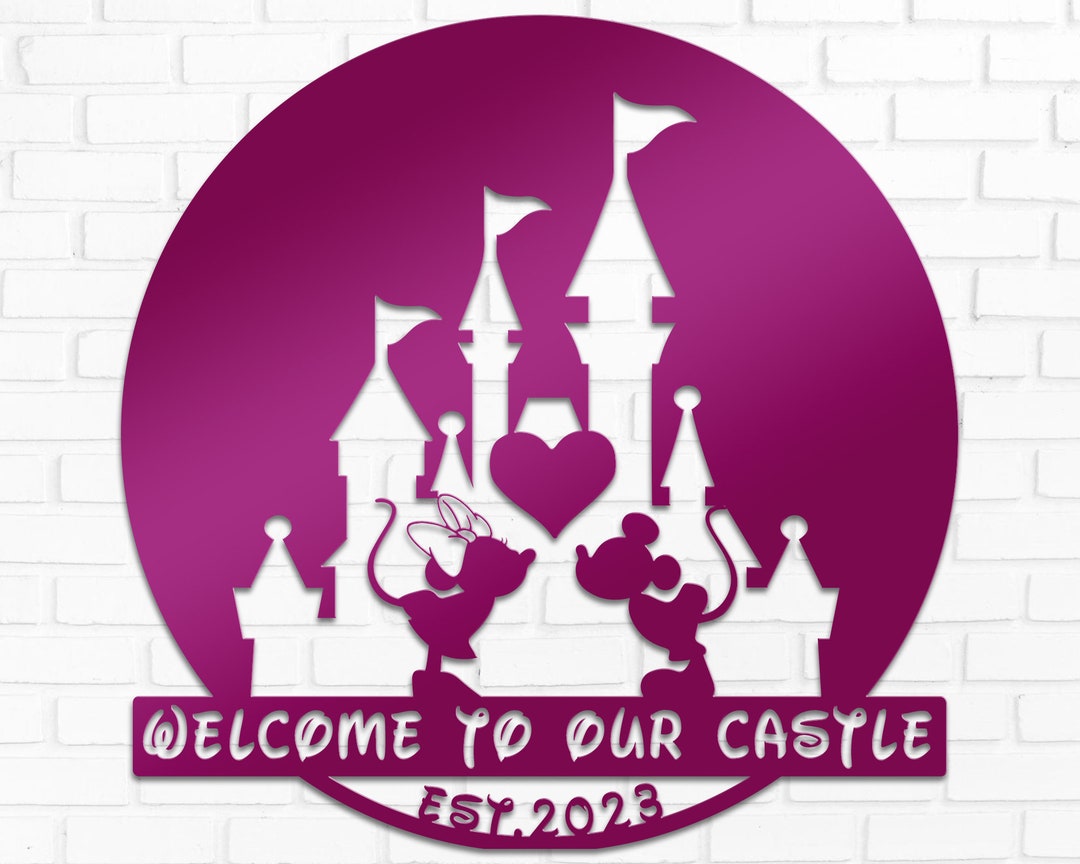 Custom Welcome Disney Metal Sign - Disney Family Est Date Sign - New ...