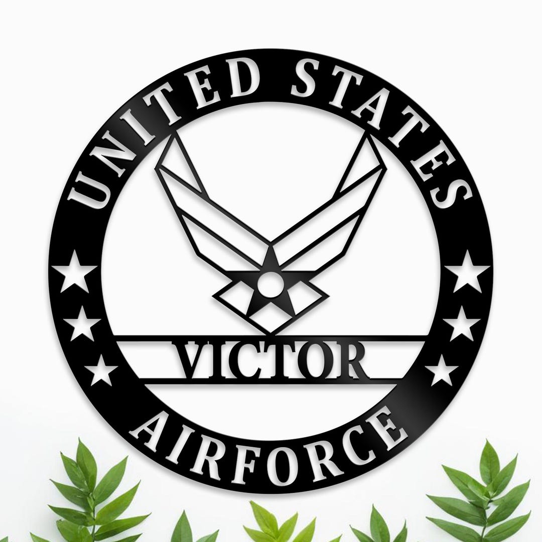 Personalized US Air Force Sign, American Custom Name Airforce Honor ...
