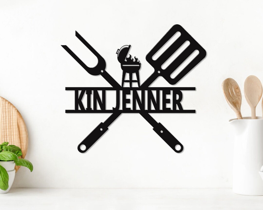 Customized BBQ Kitchen Sign, Grill Master Sign, Outdoor Wall Décor, BBQ ...