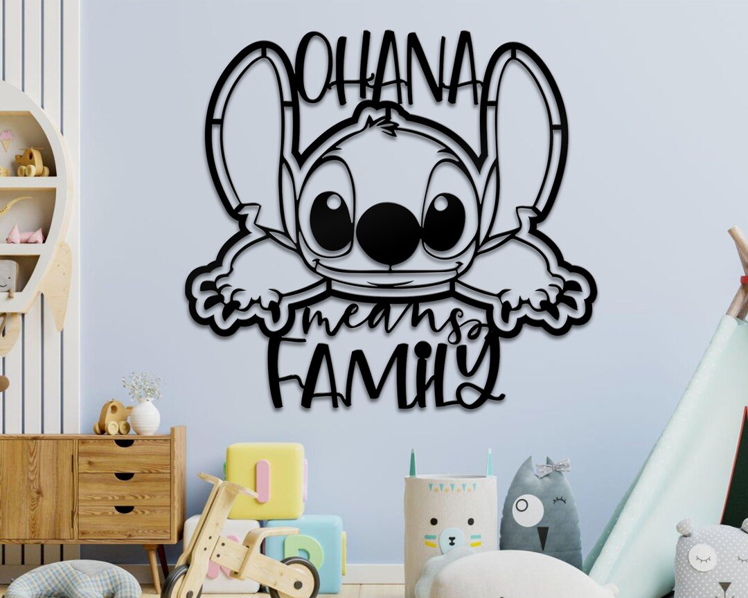 Funny Ohana Means Family Metal Sign - Lovely Home Script Word Ohana ...