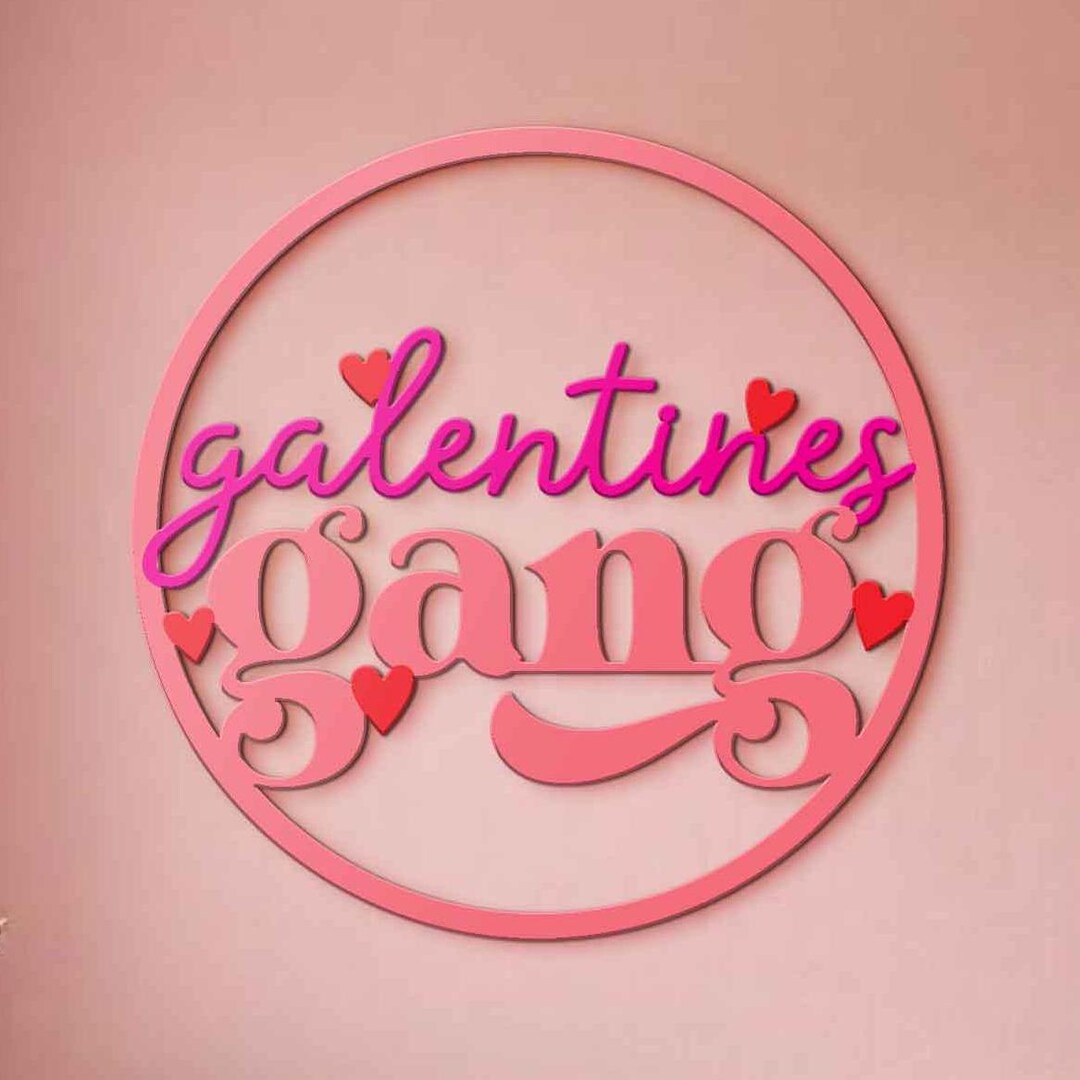 Happy Galantine's Day Metal Sign Girls Gang Theme Wall Art Friends Gift ...