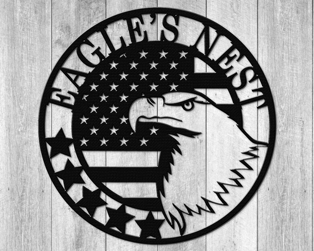 Modern Eagle Wall Art, American Eagle Sign, US Flag Eagle Sculpture ...