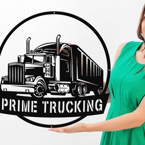 Custom Semi Truck Hauler, Trucker Wall Art, Big Rig Truck Metal ...