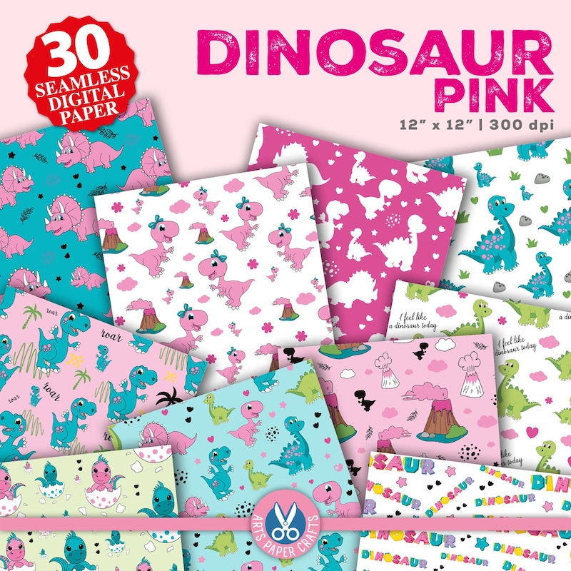 Pink Dinosaur - Etsy