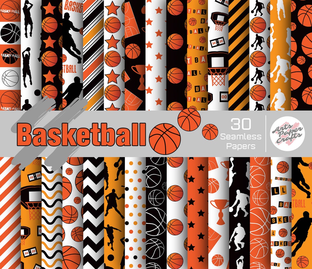 Basketball Seamless Digital Paper Basketball Background - Etsy