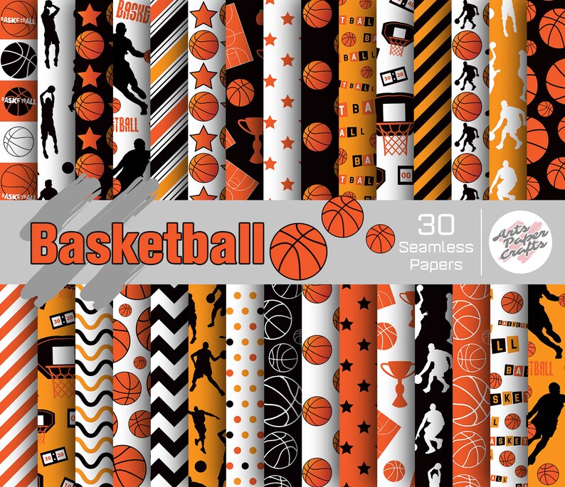 Basketball Seamless Digital Paper Basketball Background - Etsy