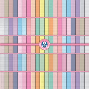 100 Notebook Papers - 5 Different Papers 20 Colors Each Digital Papers ...