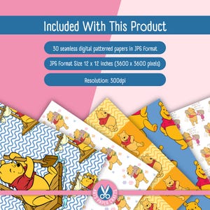 Winnie the Pooh Digital Paper Sets - Winnie Pooh Theme Party - Pooh ...