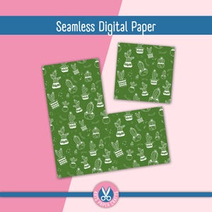 Cactus Seamless Digital Paper Sets - Cactus Theme Party - Floral Junk ...