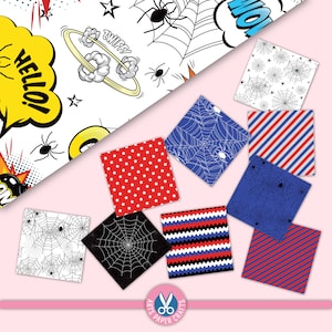 Spider Hero Digital Papers Set, Spider Hero Background, Spider Seamless ...