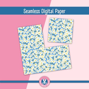 Daisies Digital Papers Set - Daisies Background - Daisy Seamless ...