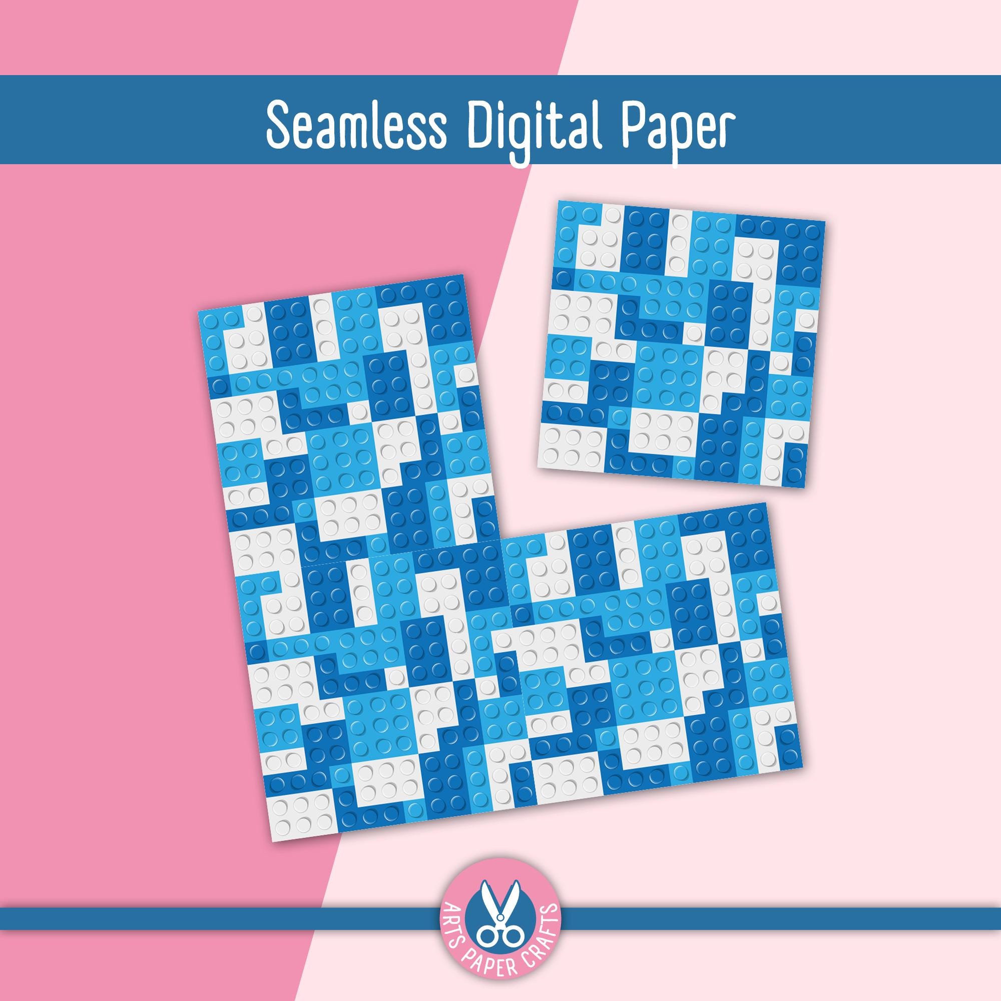 Building Blocks Digital Papers Set - Blocks Background - Building ...