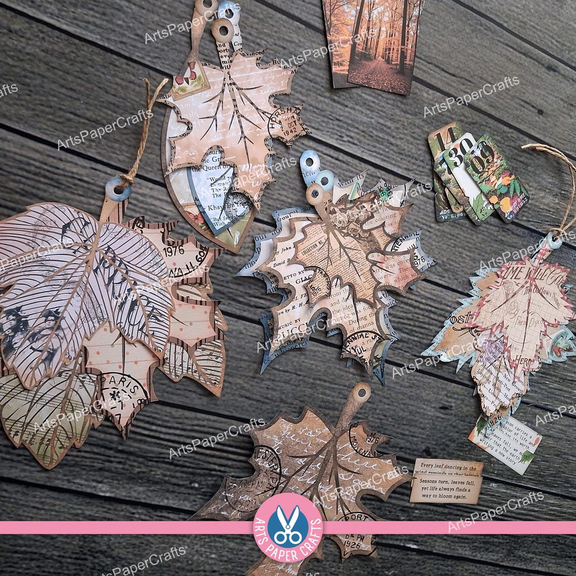 Leaf Clusters, Leaves, Printable, Kit, Ornaments, Gift, Cards, Digital ...