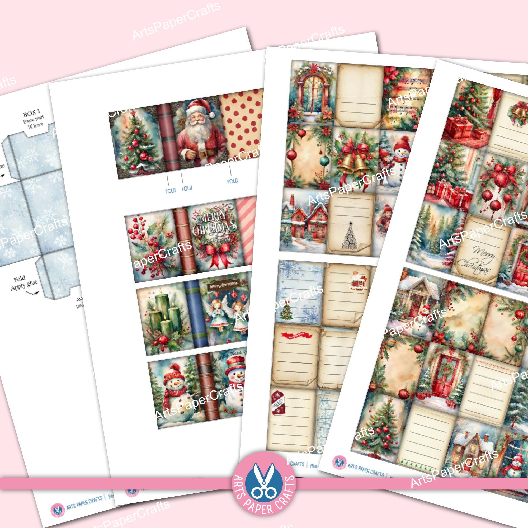 Christmas, Mini Books, Printable Book, Miniature, Junk Journal, Yummy ...