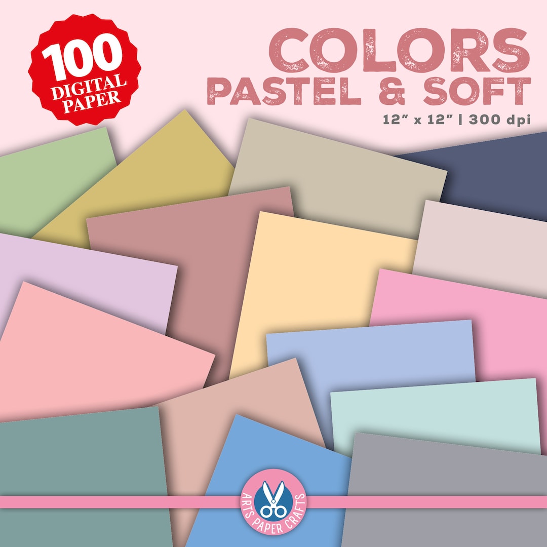 Pastel Color Digital Papers Set - Soft Color Background - Pastel Soft ...