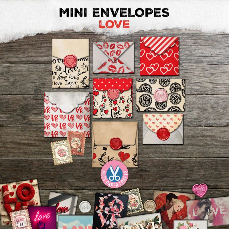 Valentines Day Envelopes - Etsy
