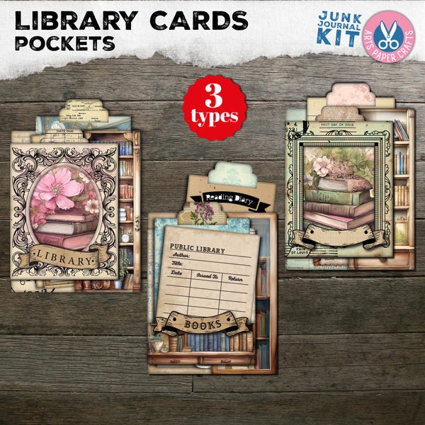 Library Pockets - Etsy
