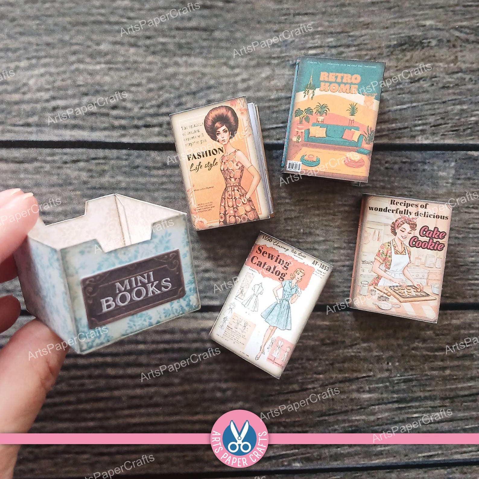 Retro Mini Books, Box, Books, Retro Fashion, Sewing, Retro Home Decor ...