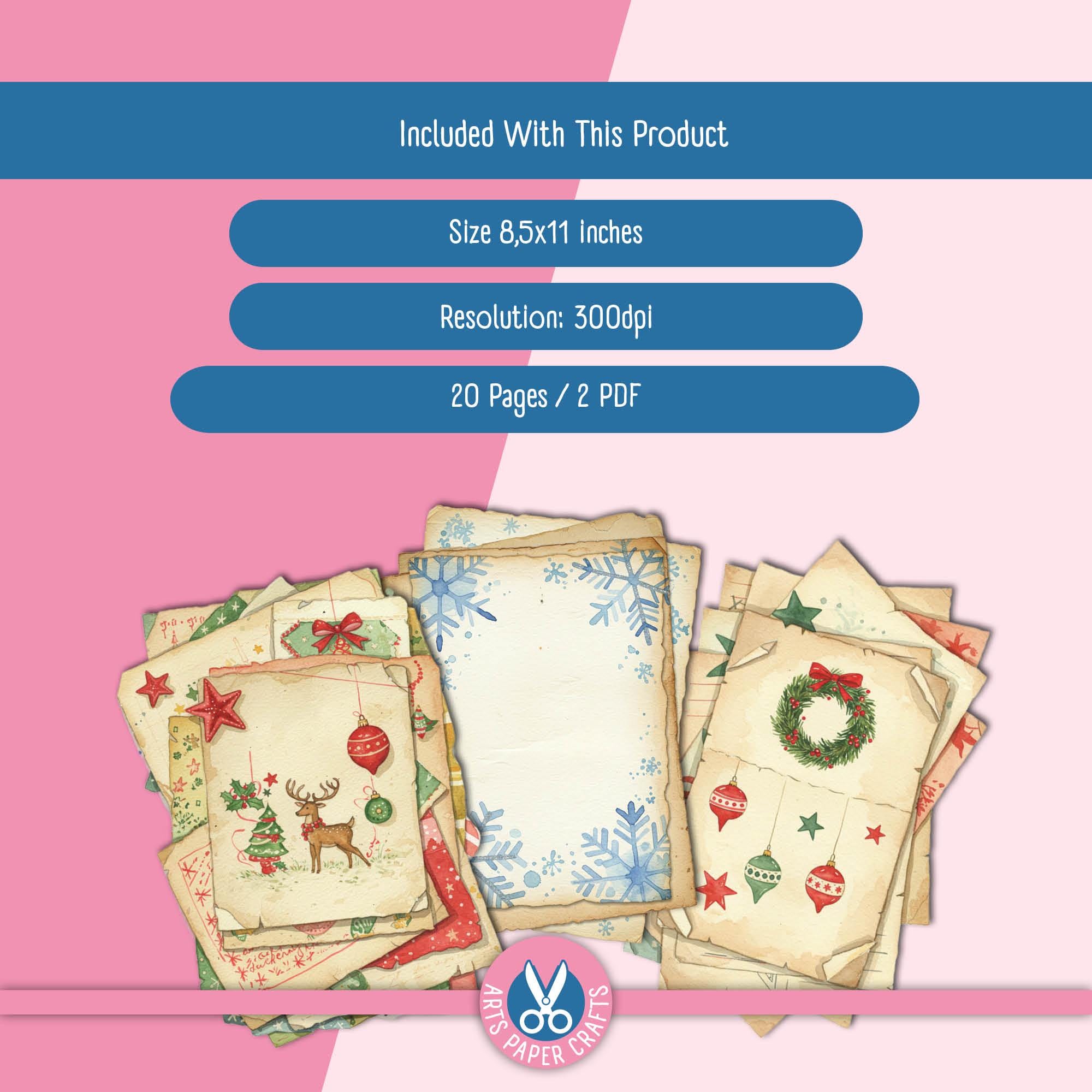 Christmas Fussy Cut, Christmas Junk Journal Kit, Vintage, Printable ...