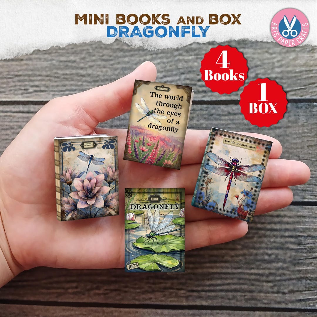 Dragonfly Mini Books, Printable Book, Miniature, Junk Journal ...