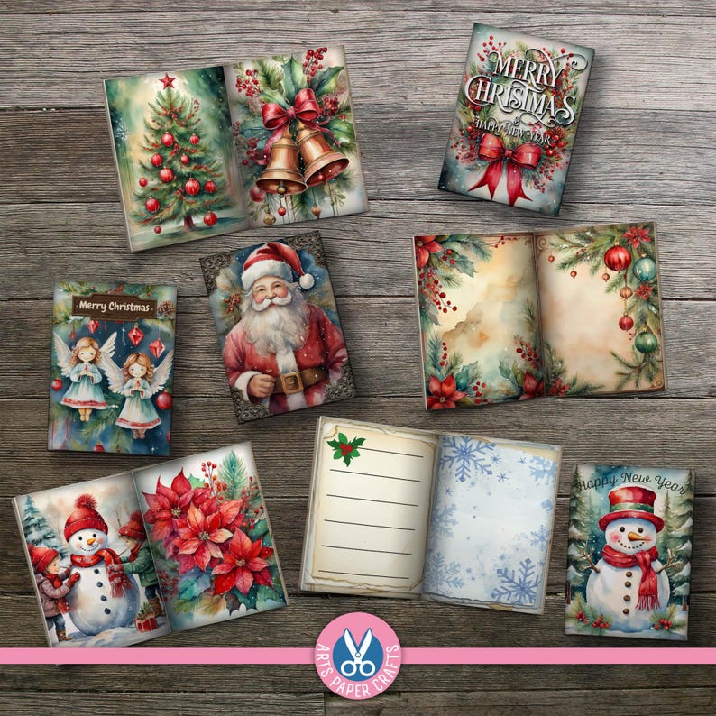Christmas, Mini Books, Printable Book, Miniature, Junk Journal, Yummy ...