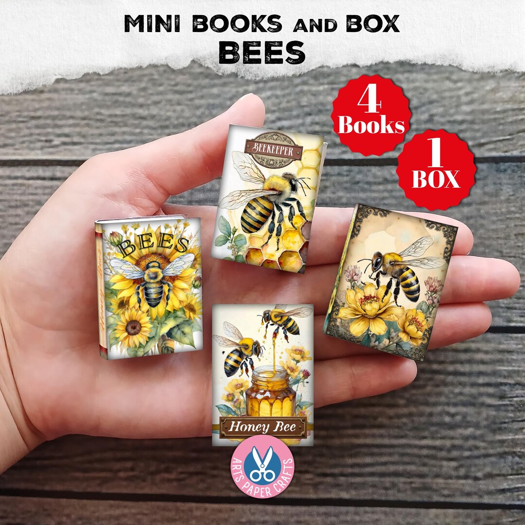 Bee Mini Books, Book Box, Bees, Mini Album, Ephemera, Scrapbook ...