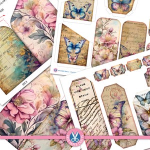 Butterfly Junk Journal Kit - Butterfly Folding Folio Junk Journal ...